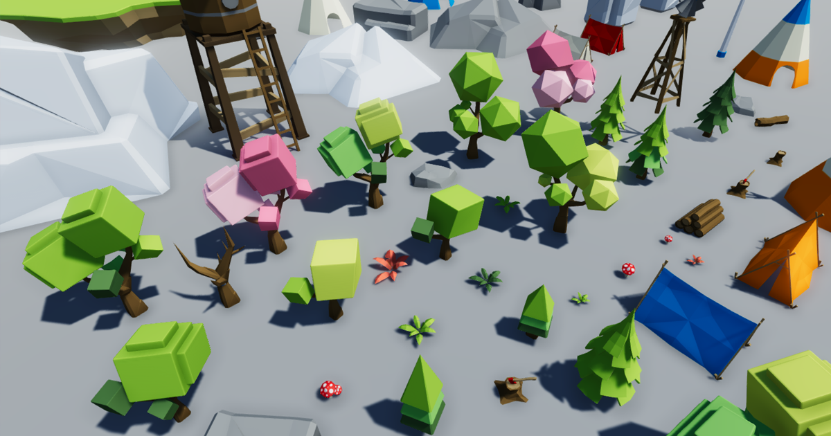 Low Poly Foliage | 3D 植物 | Unity Asset Store