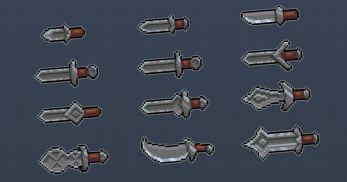 Fantasy Pixel Swords | 2D Icons | Unity Asset Store