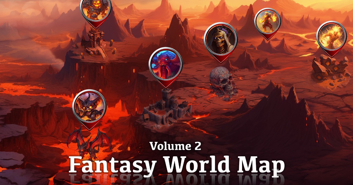 Fantasy World Map - Modular Parallax Scenery - Volume 2 | 2D ...