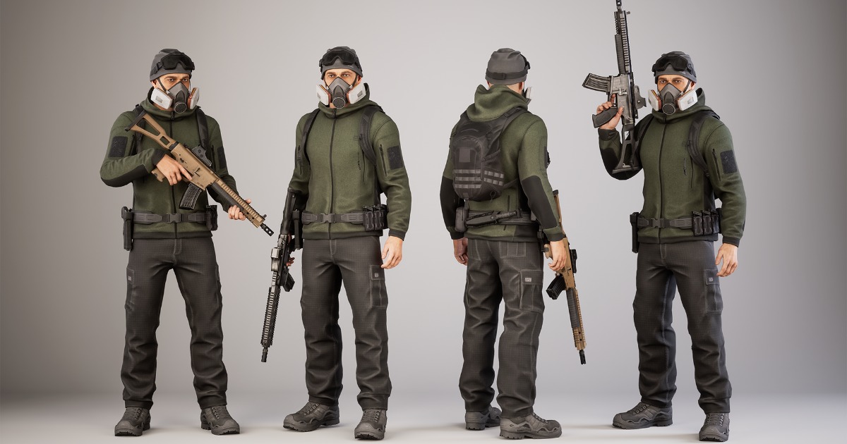 Casual Military Soldier 21 | Characters | Unity Asset Store
