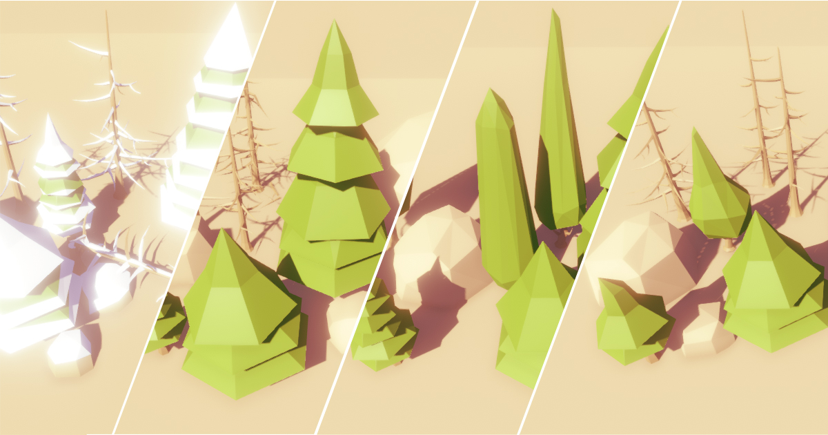Low Poly Trees Pack - Conifer | 3D Trees | Unity Asset Store