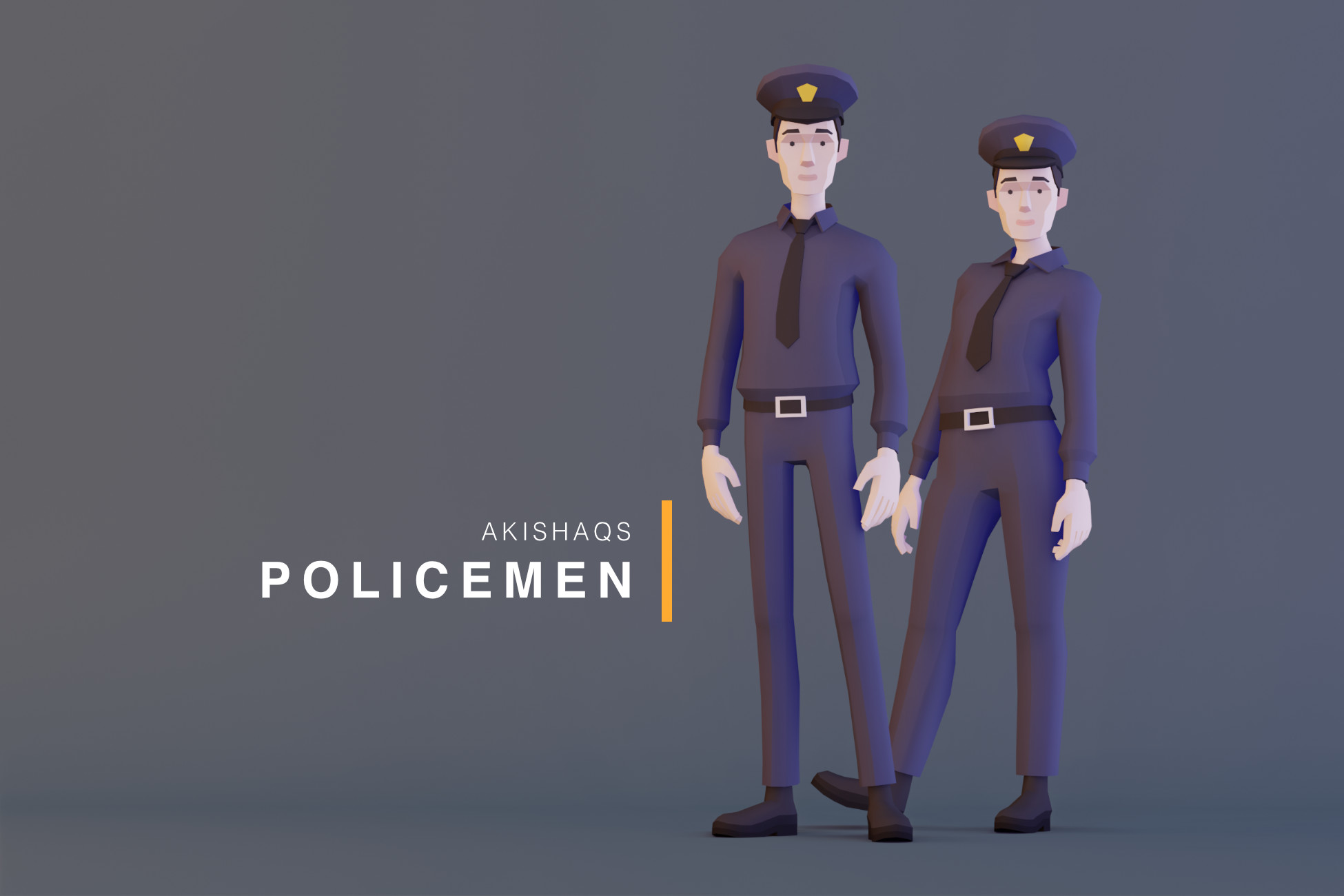 Policemen | Lowpoly Characters | 캐릭터 | Unity Asset Store
