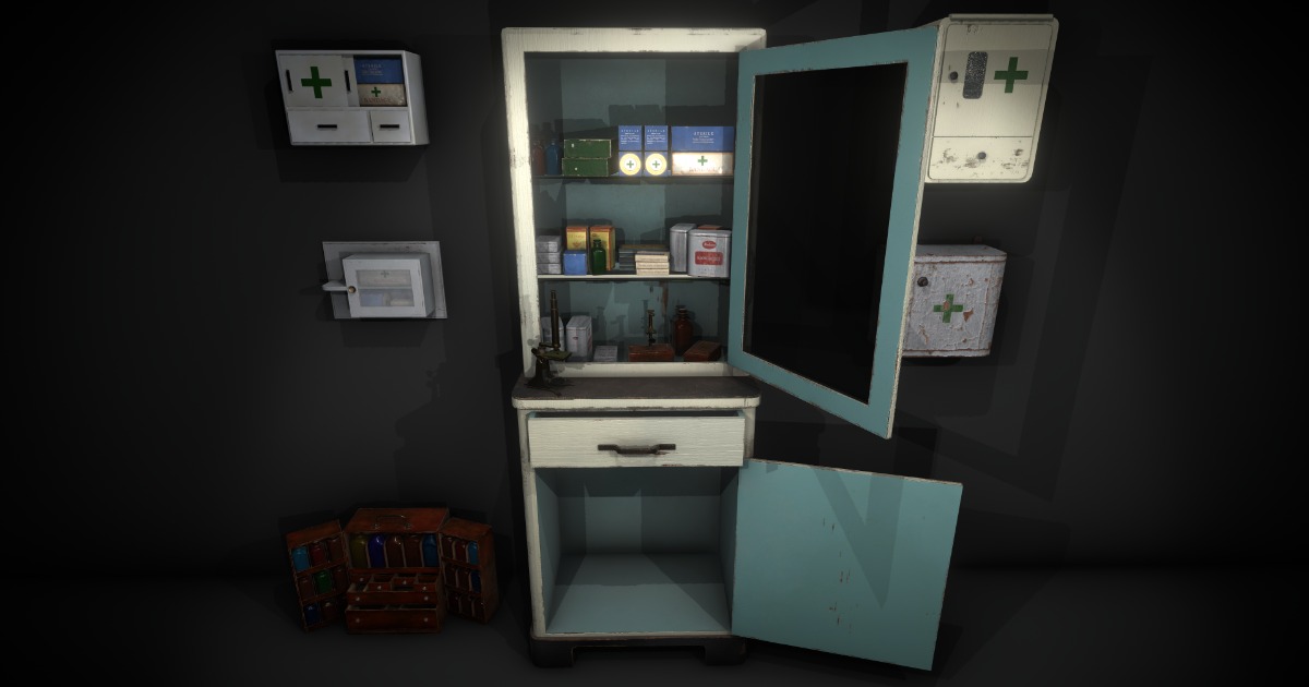 Package of medical boxes (Built-in) | 3D Props | Unity Asset Store