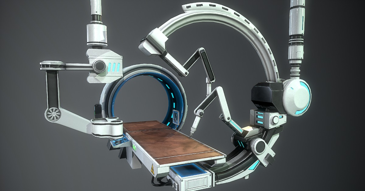 Futuristic Medical Bed Scanner – Sci-Fi Hospital Prop | 3D Props ...