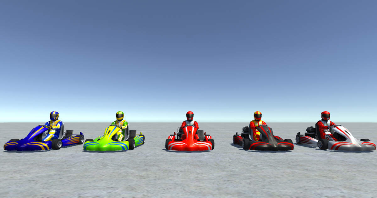 5 Low Poly Karts With Player Pack - 2 | 3D Land | Unity Asset Store