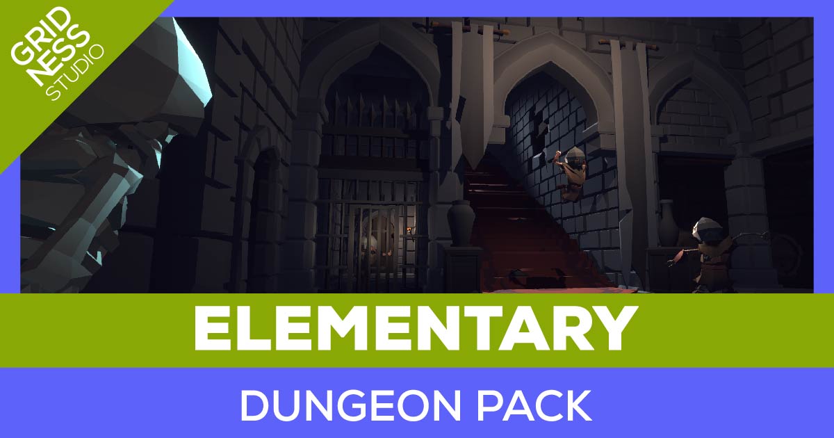 Elementary Dungeon Pack - Low Poly 3D Art by Gridness | 3D Dungeons ...