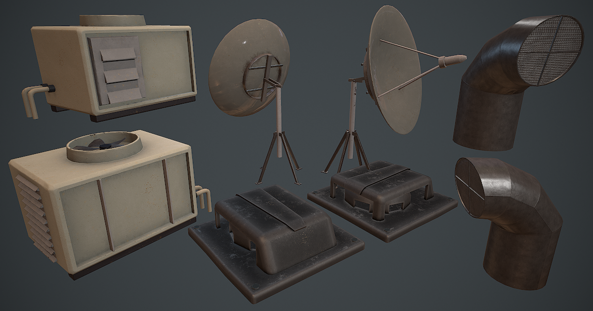 Rooftop Assets | 3D Props | Unity Asset Store