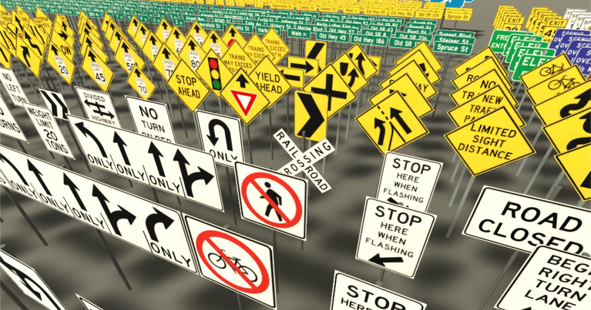 US Road Signs Megapack | 3D Exterior | Unity Asset Store