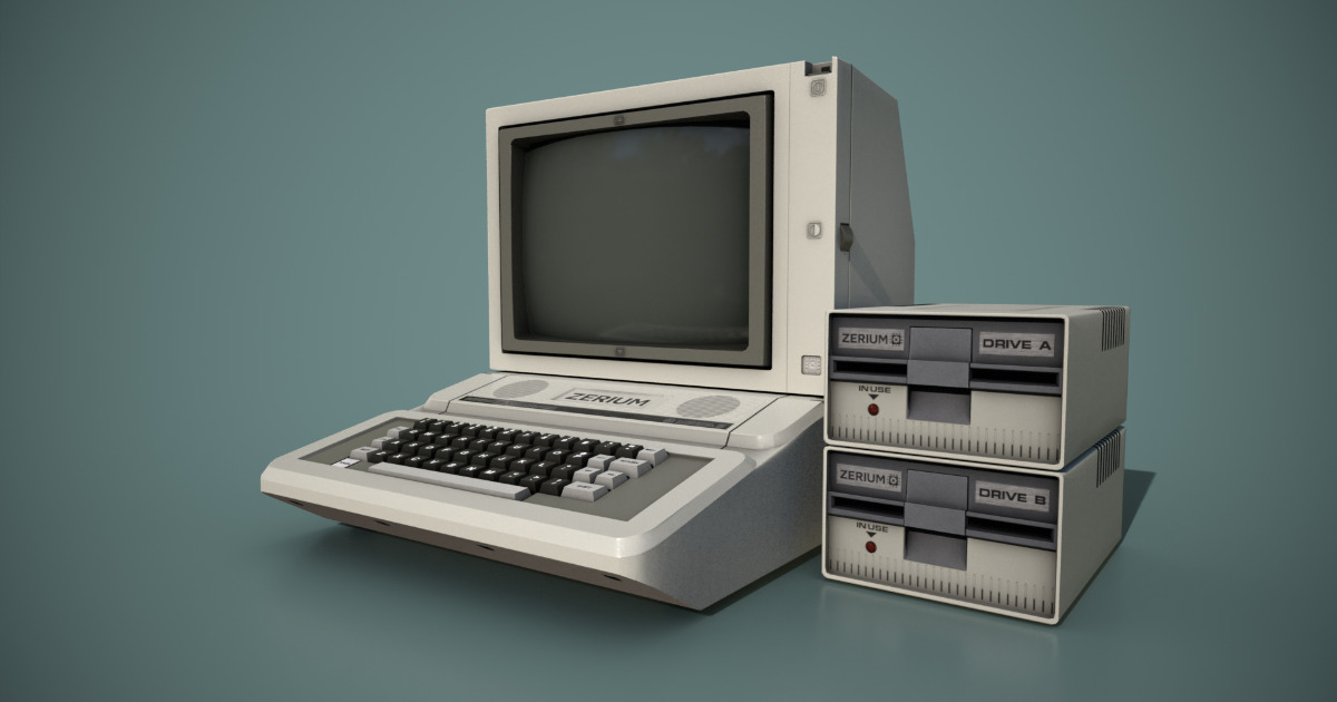 Retro Computer ZERIUM 2 | 3D Electronics | Unity Asset Store