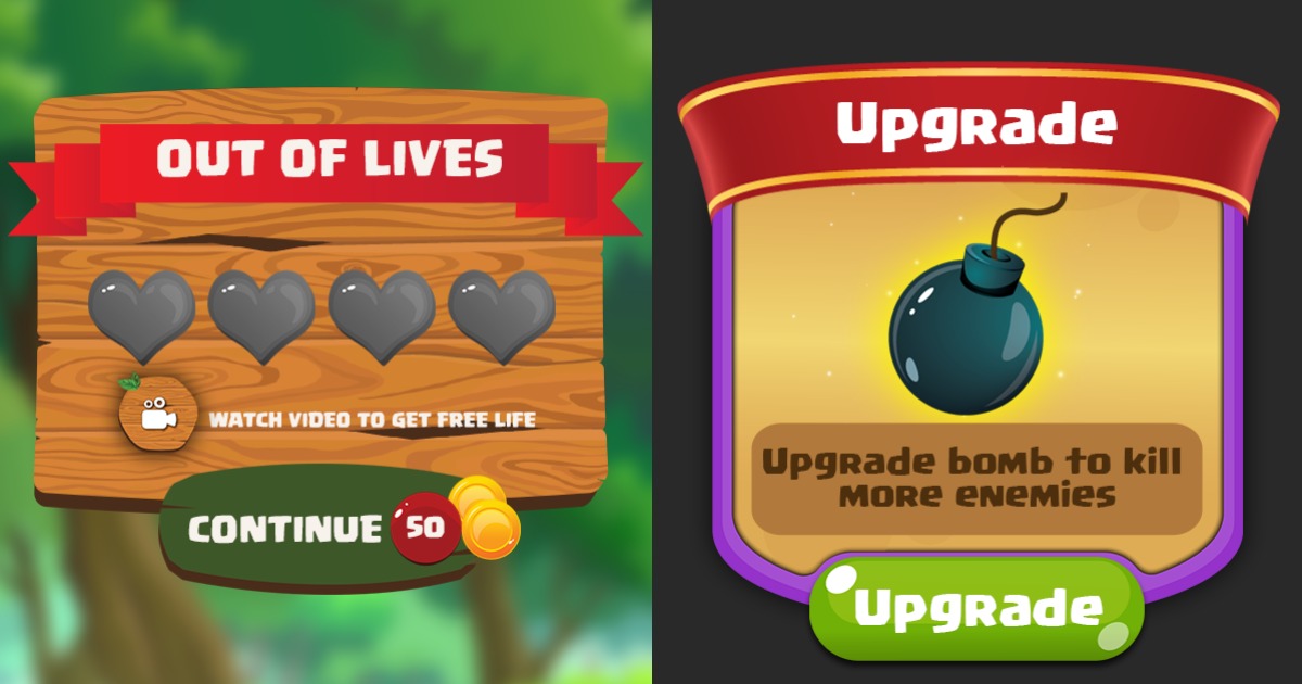 Combo of Awesome Game UI Pack, Button Pack and Icon pack 12 and 18 | 2D GUI | Unity Asset Store