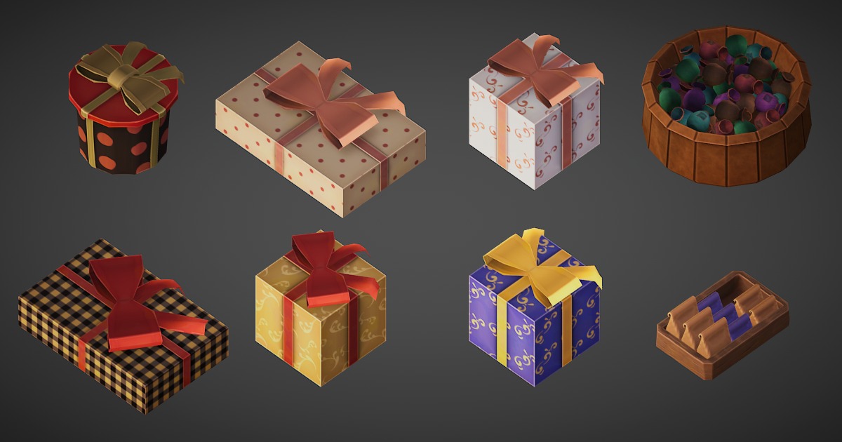 Stylized Props 3 - Gifts and Packages | 3D Props | Unity Asset Store
