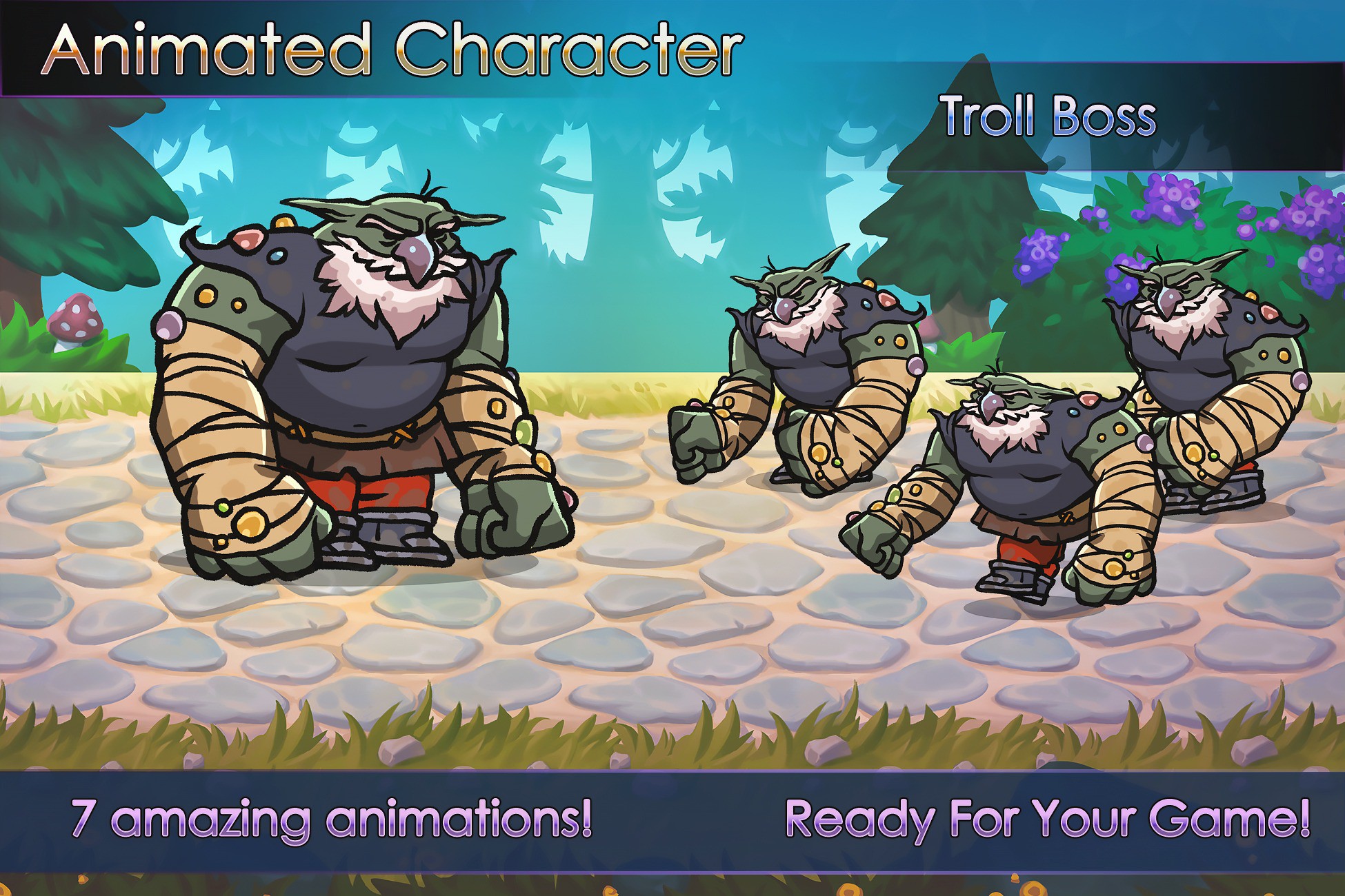 2D Animated Character - Troll Boss Enemy | 2D Characters | Unity Asset Store