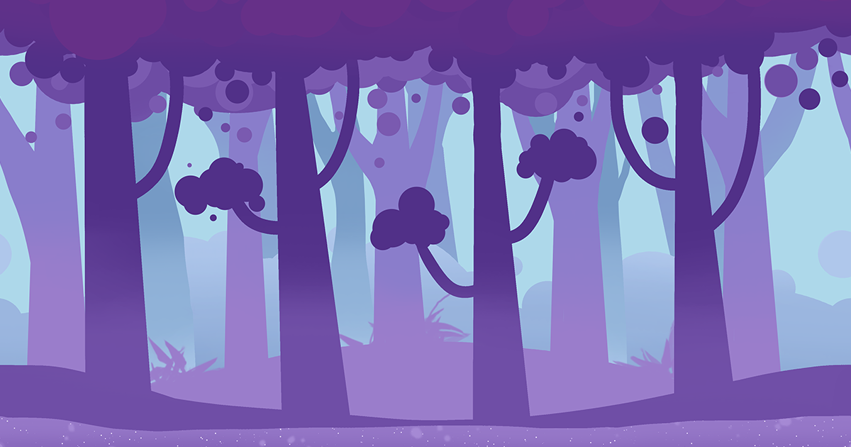 Fantasy stylized purple forest [Seamless] | 2D Environments | Unity ...