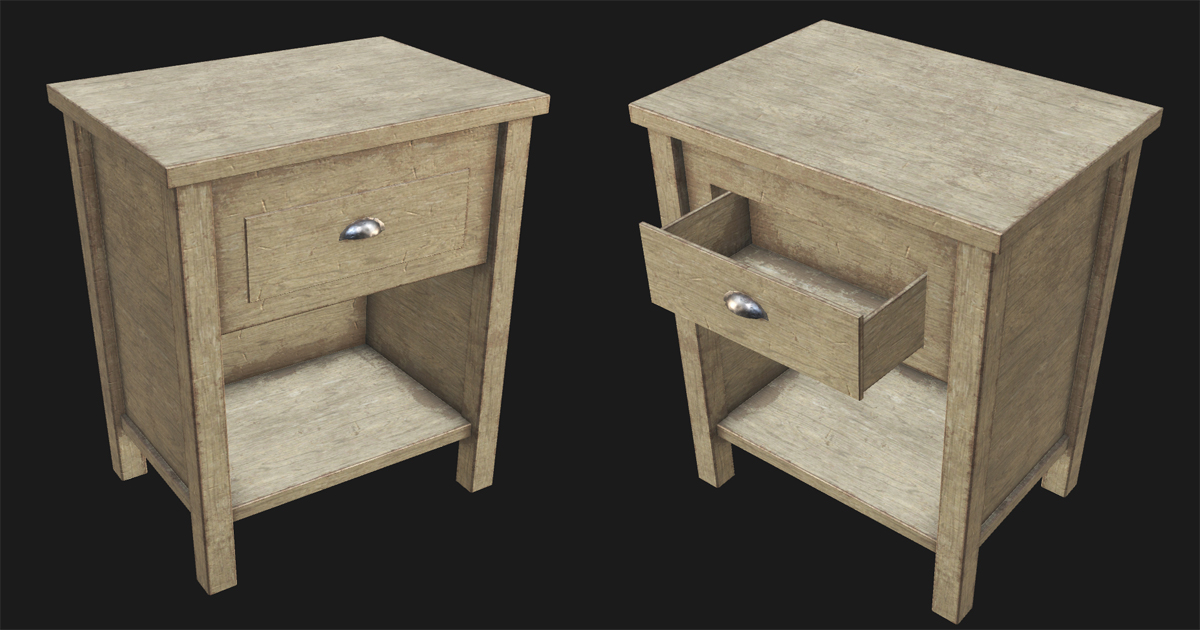 End Table 03 PBR | 3D Furniture | Unity Asset Store
