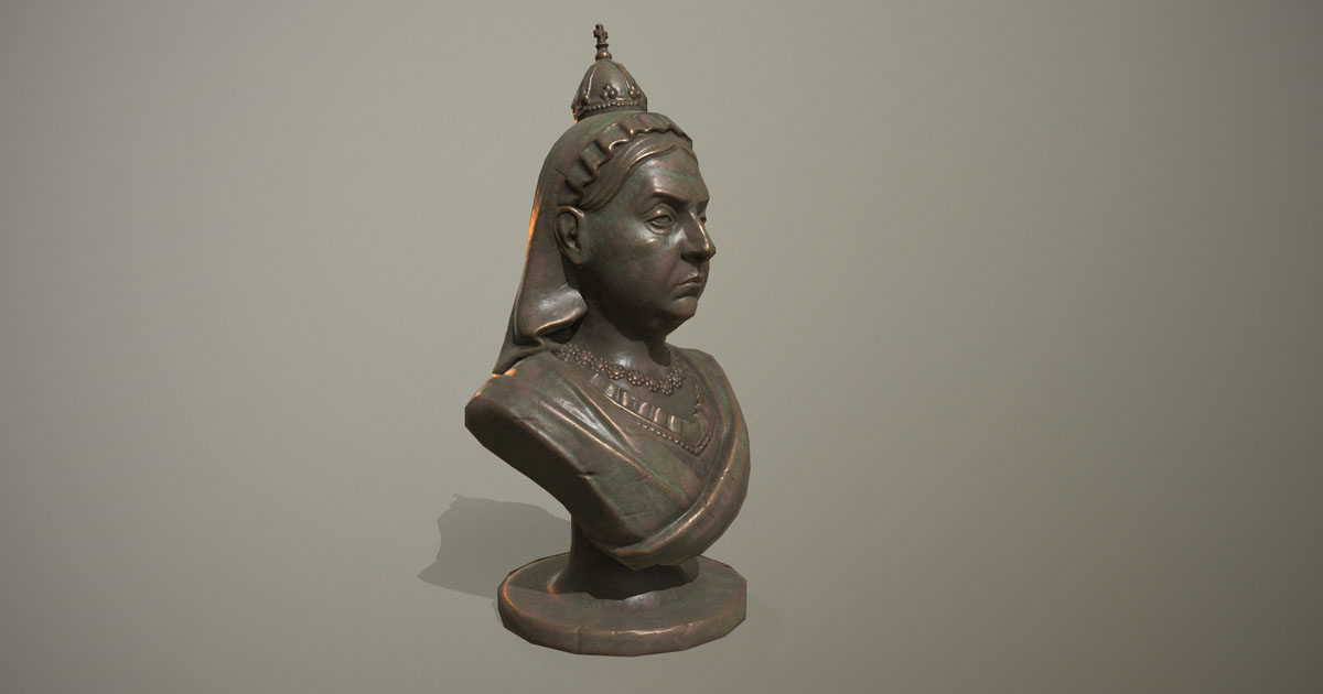 Queen Victoria Bronze Bust Statue Prop | 3D 道具 | Unity Asset Store