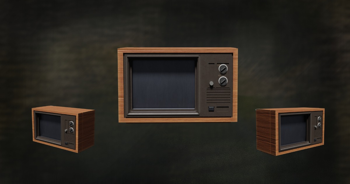 Retro CRT TV Series ClsRay G1 - N1 | 3D Electronics | Unity Asset Store