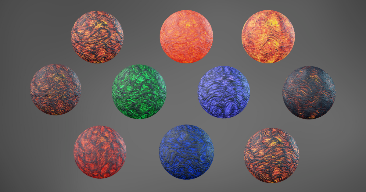 Lava Materials V02 | 2D Nature | Unity Asset Store