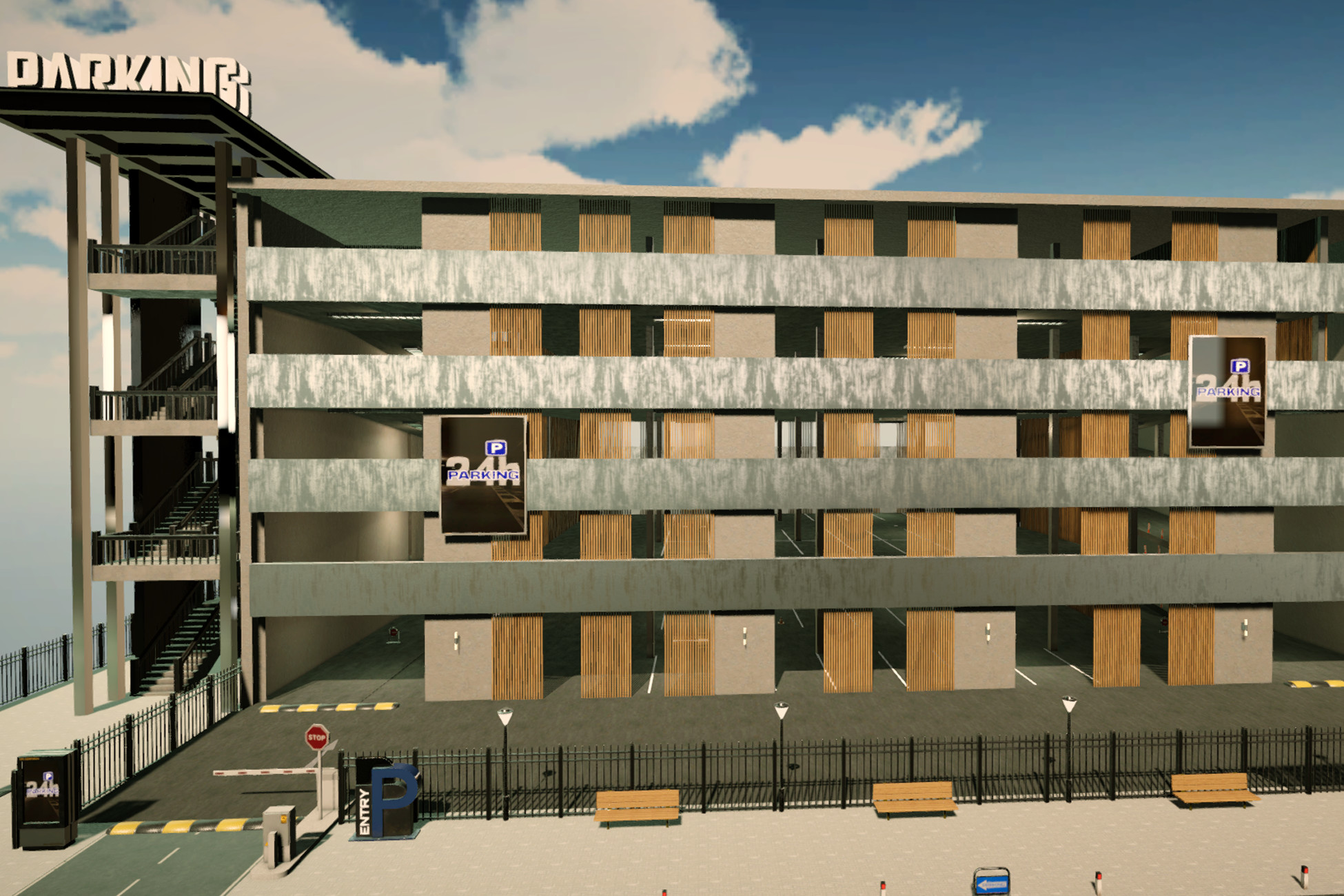 Parking Garage | 3D Exterior | Unity Asset Store