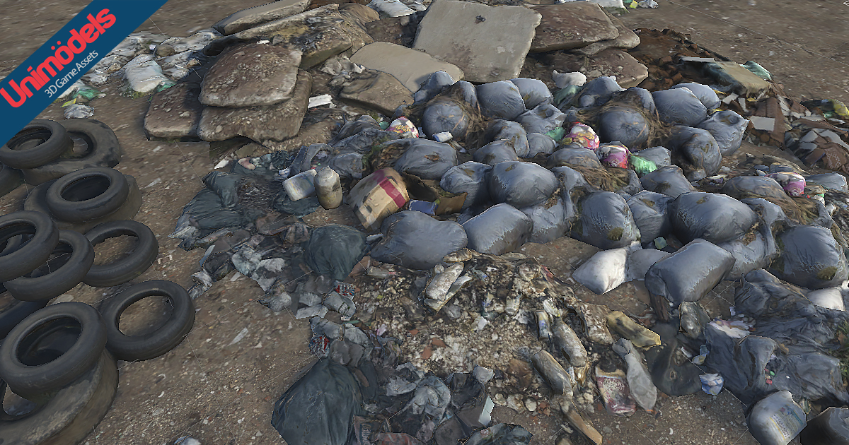 Unimodels Trash vol. 1 (Mobile ready) | 3D Props | Unity Asset Store