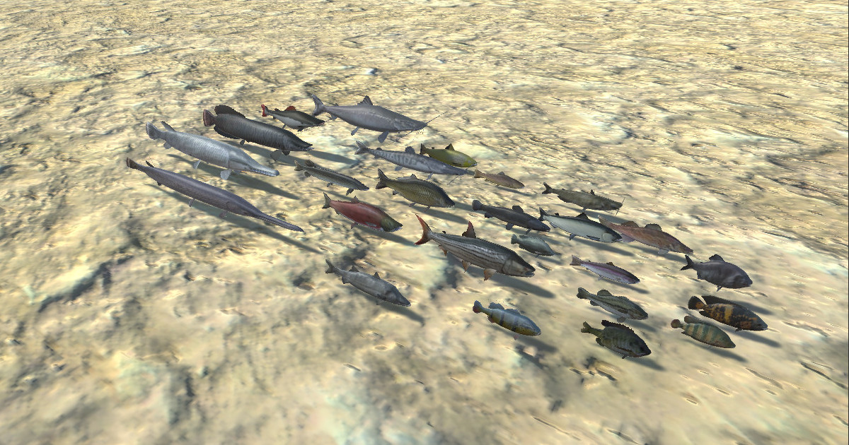 Freshwater fish complete pack | Characters | Unity Asset Store