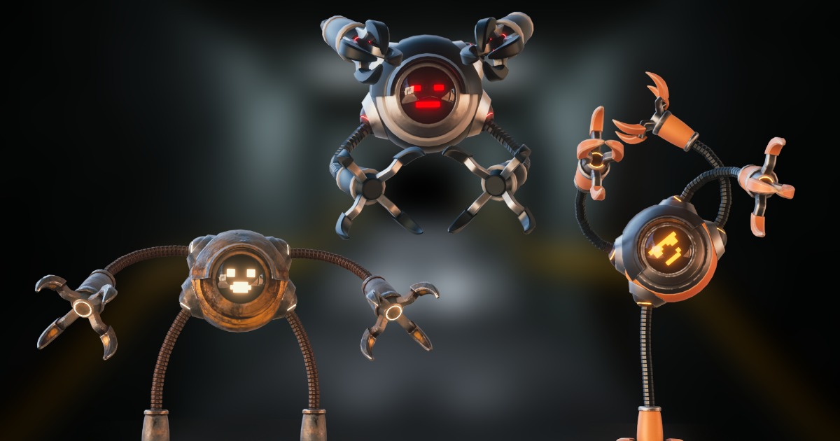 3 Different Style - FlyingBot | 3D Robots | Unity Asset Store