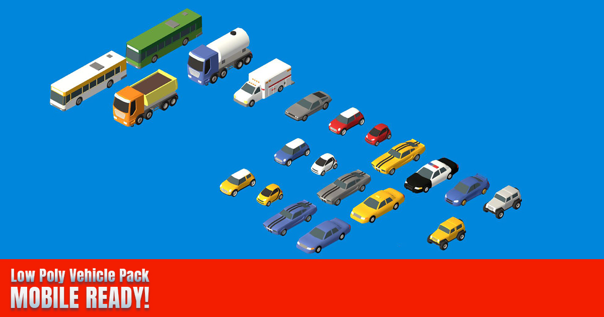 Low Poly Vehicle Pack | 3D Land | Unity Asset Store