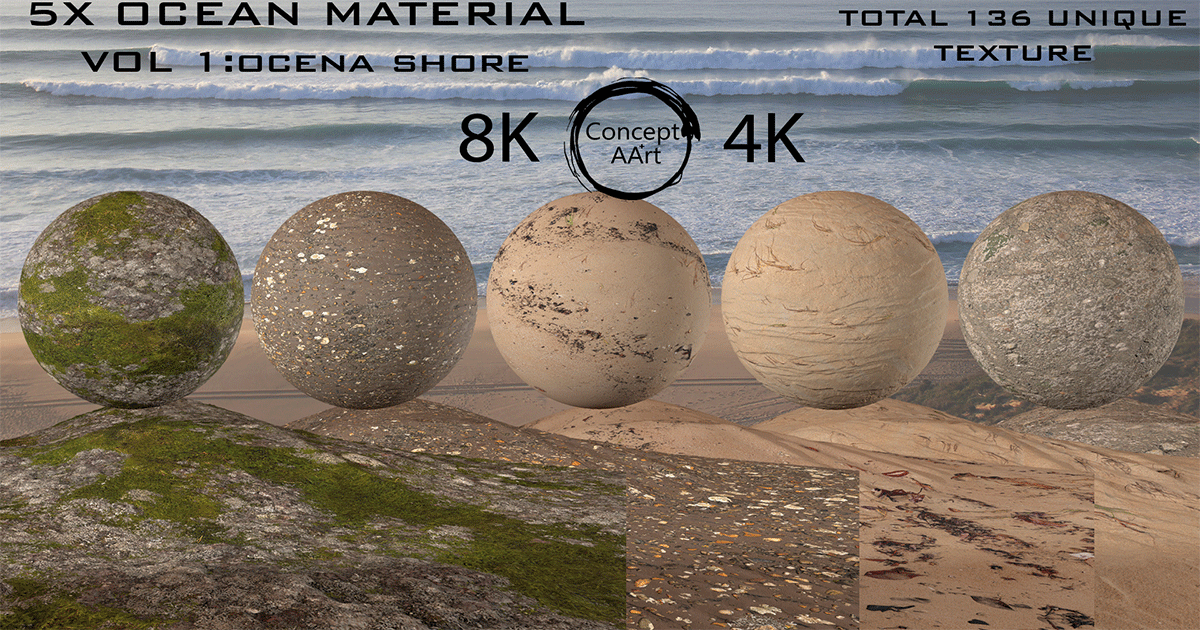 OCEAN VOL1:OCEAN SHORE | 2D Textures & Materials | Unity Asset Store