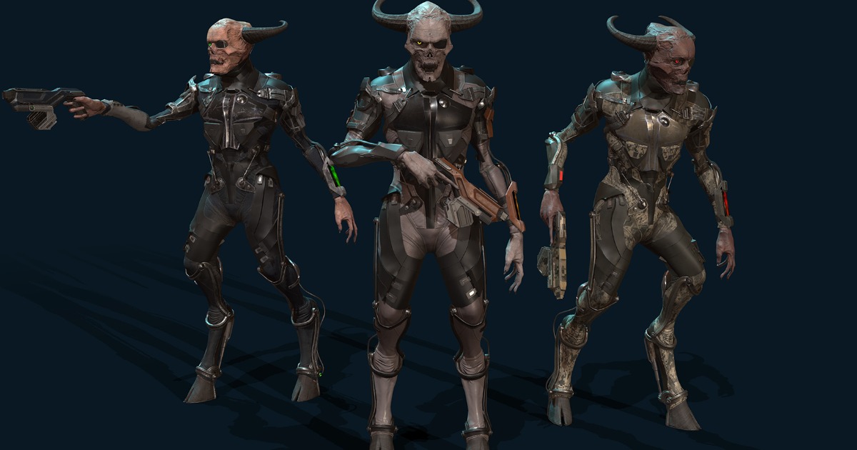 TechnoDaemon 01 | 3D Characters | Unity Asset Store