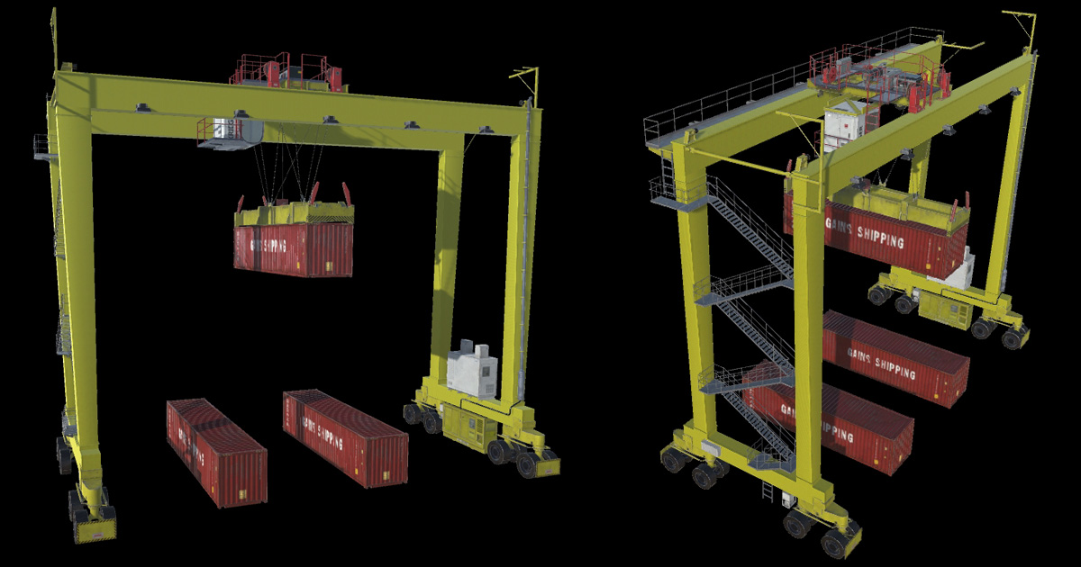 Shipping Port Gantry Crane | 3D Industrial | Unity Asset Store