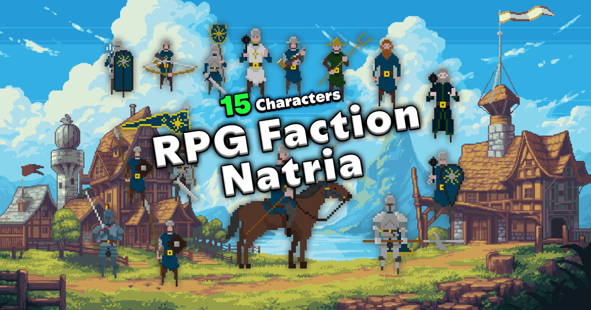 Pixel 2D RPG Character Mega Pack (Faction Natria) | 2D Characters ...