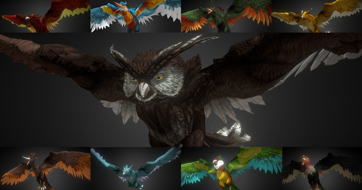 Pack - Elemental Flying Ziz | Characters | Unity Asset Store