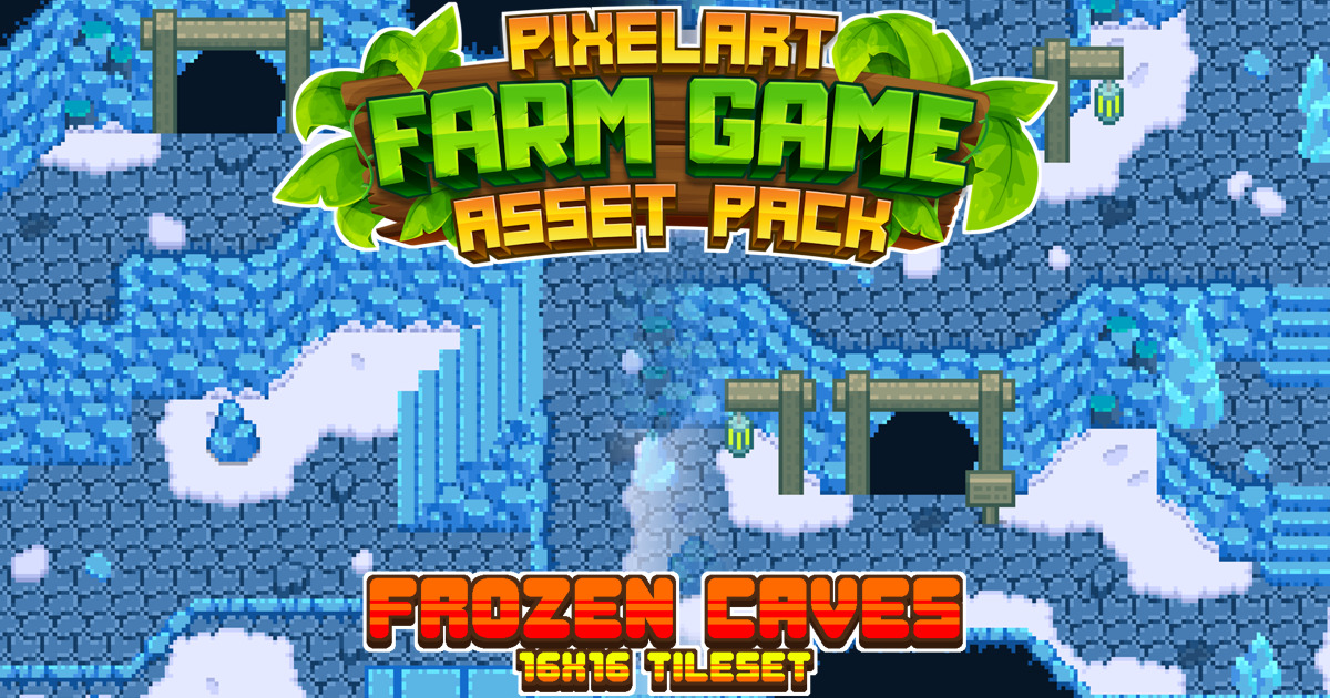 2D Farm Game Frozen Caves Tileset | 2D Environments | Unity Asset Store