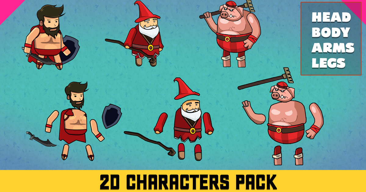 2D Character Pack for Mobile Gmaes | 2D Characters | Unity Asset Store