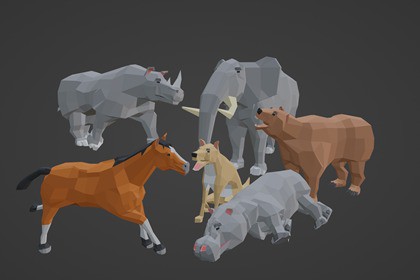 3D LOW POLY Animals – ANIMATED | Game Content Shopper – Unity Asset ...
