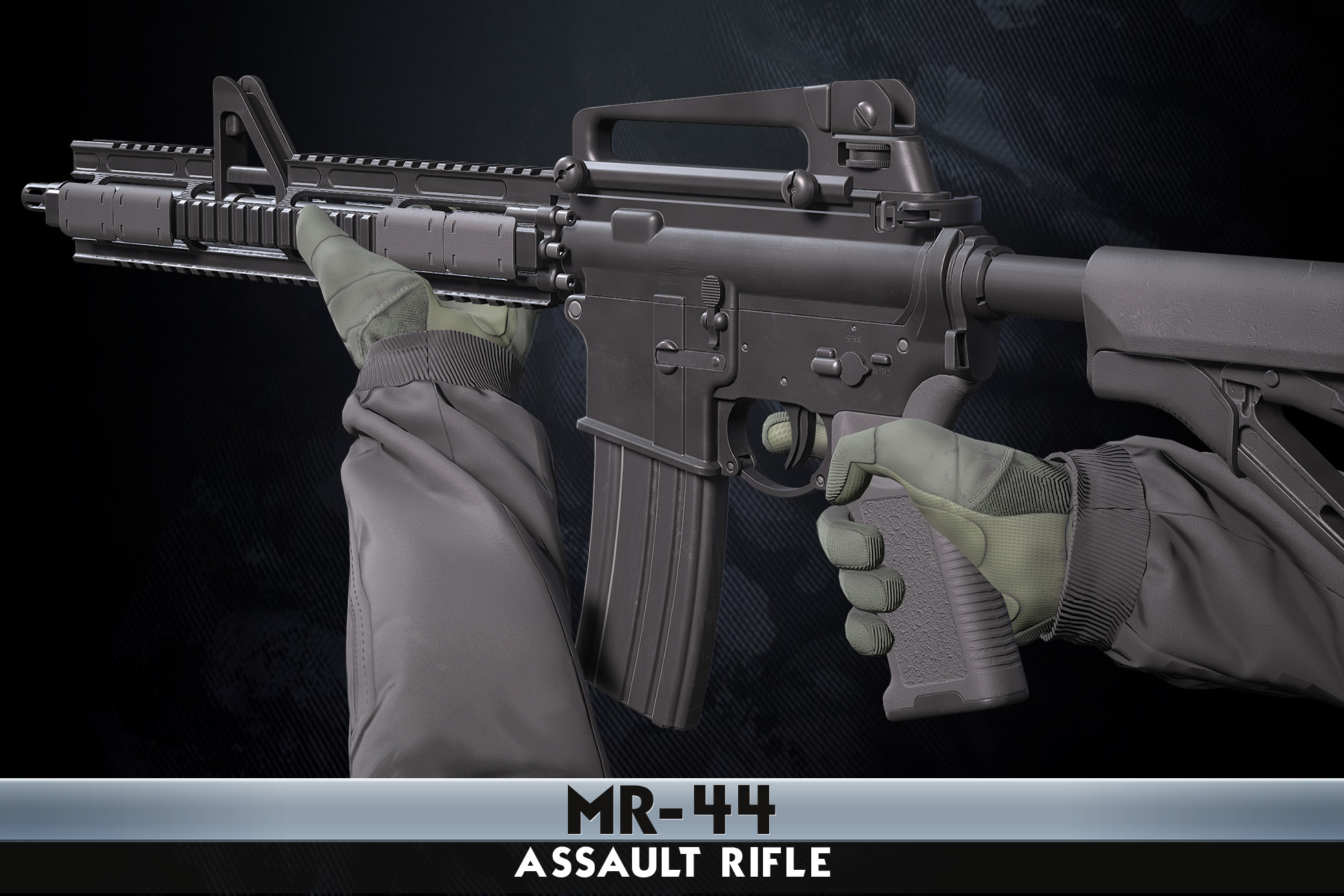 MR-44 Assault rifle With Hands | 3D 무기 | Unity Asset Store