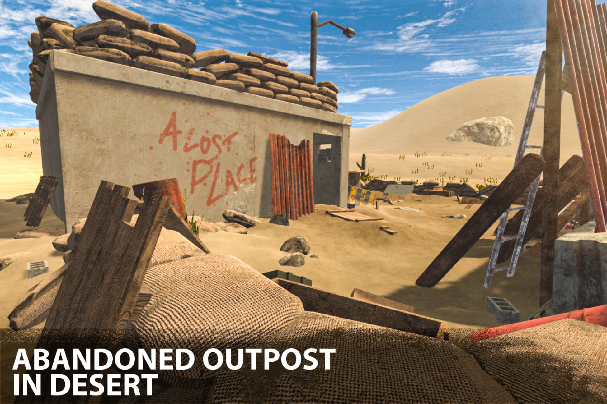 Abandoned Military Outpost in Desert Environment (Built-In) | 3D ...