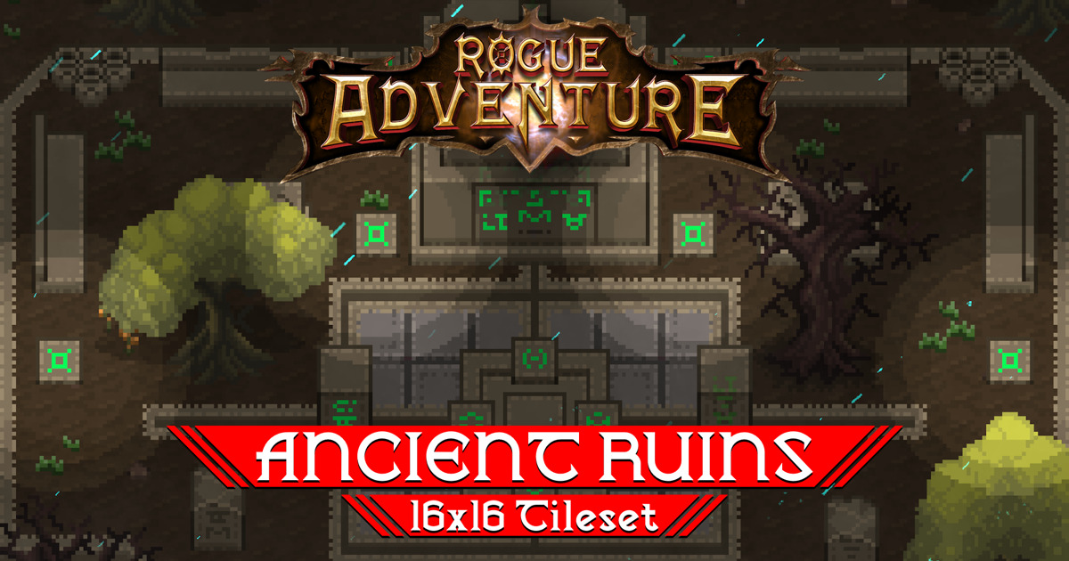 2D TopDown Ancient Ruins Tileset - Rogue Adventure | 2D Environments | Unity Asset Store