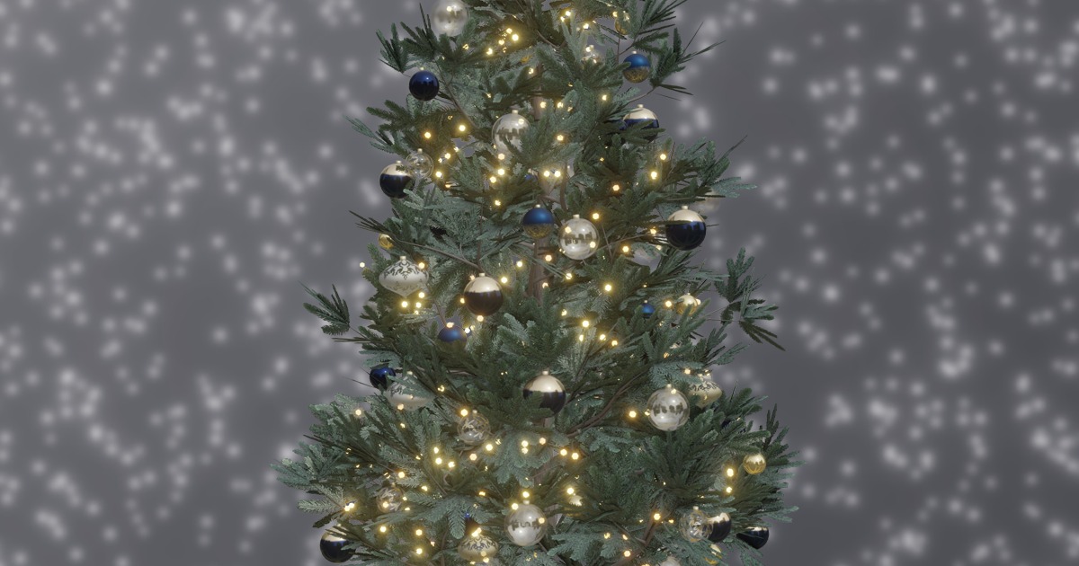 Christmas tree in classic style (3D) | 3D Trees | Unity Asset Store