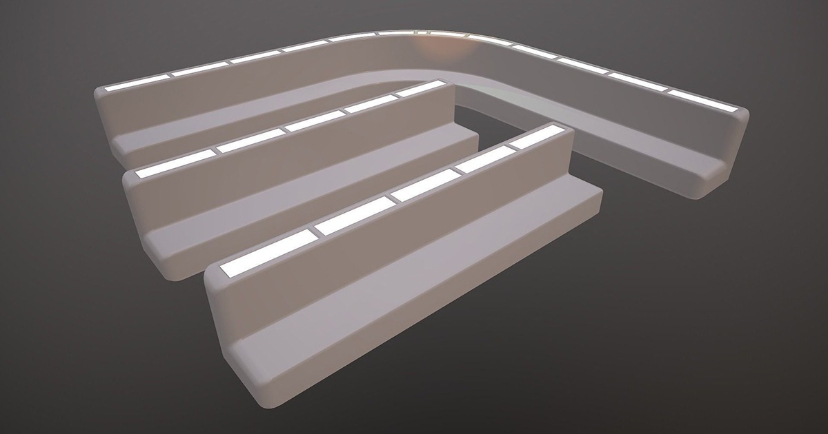 Futuristic Modular Bench & Banquette – Sci-Fi Seating Pack | 3D ...