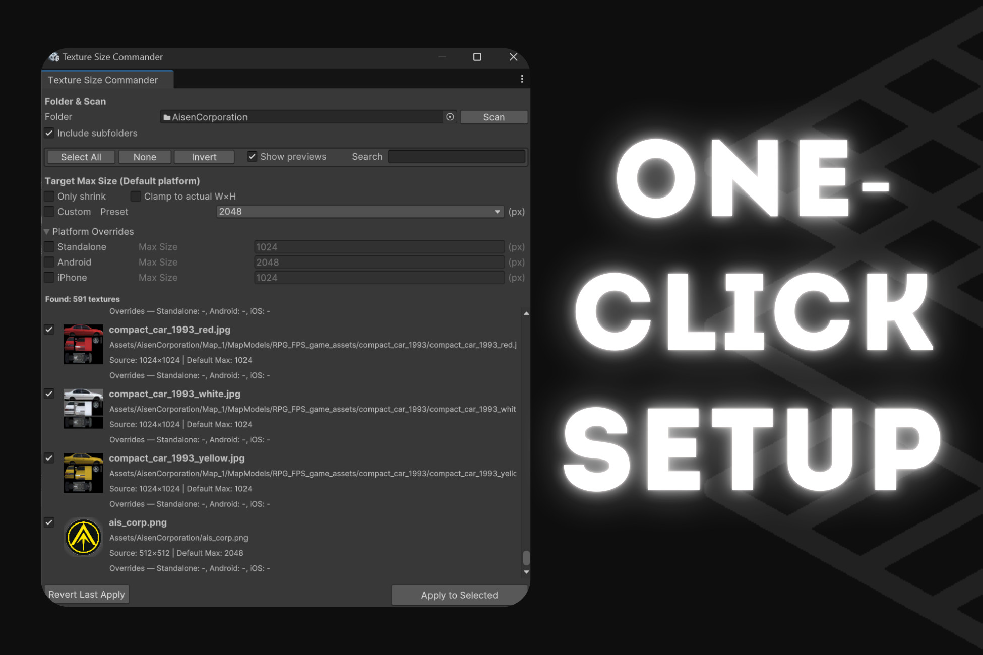 Texture Size Commander | Visual Scripting | Unity Asset Store