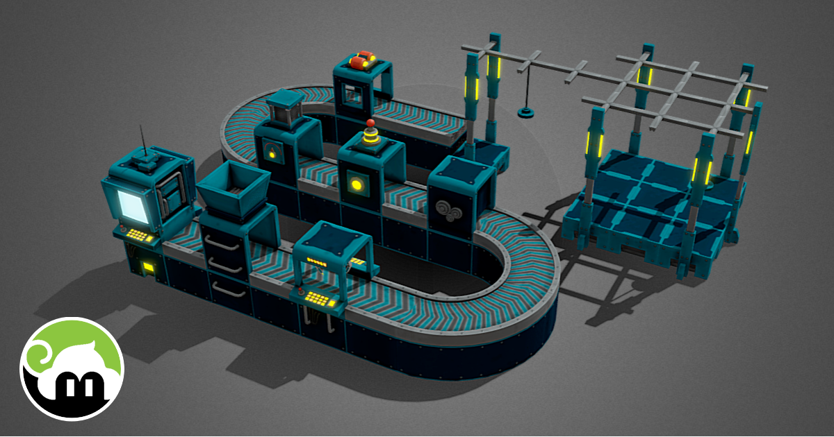 Modular Conveyor Pack | 3D Industrial | Unity Asset Store