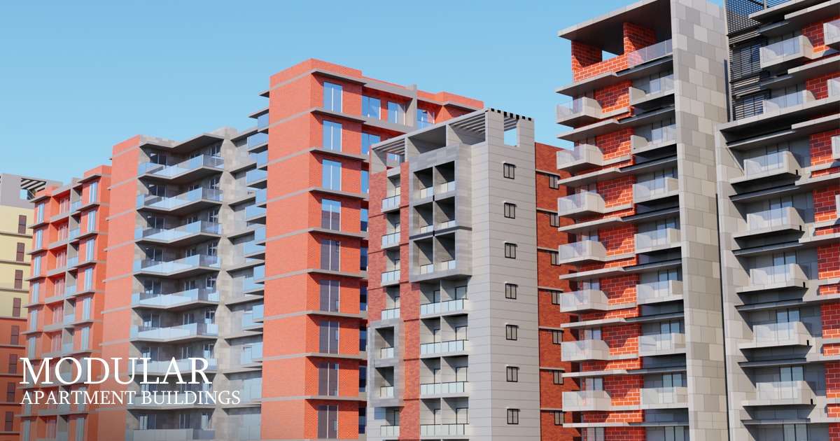 Modular Apartment Building Package | 3D Urban | Unity Asset Store