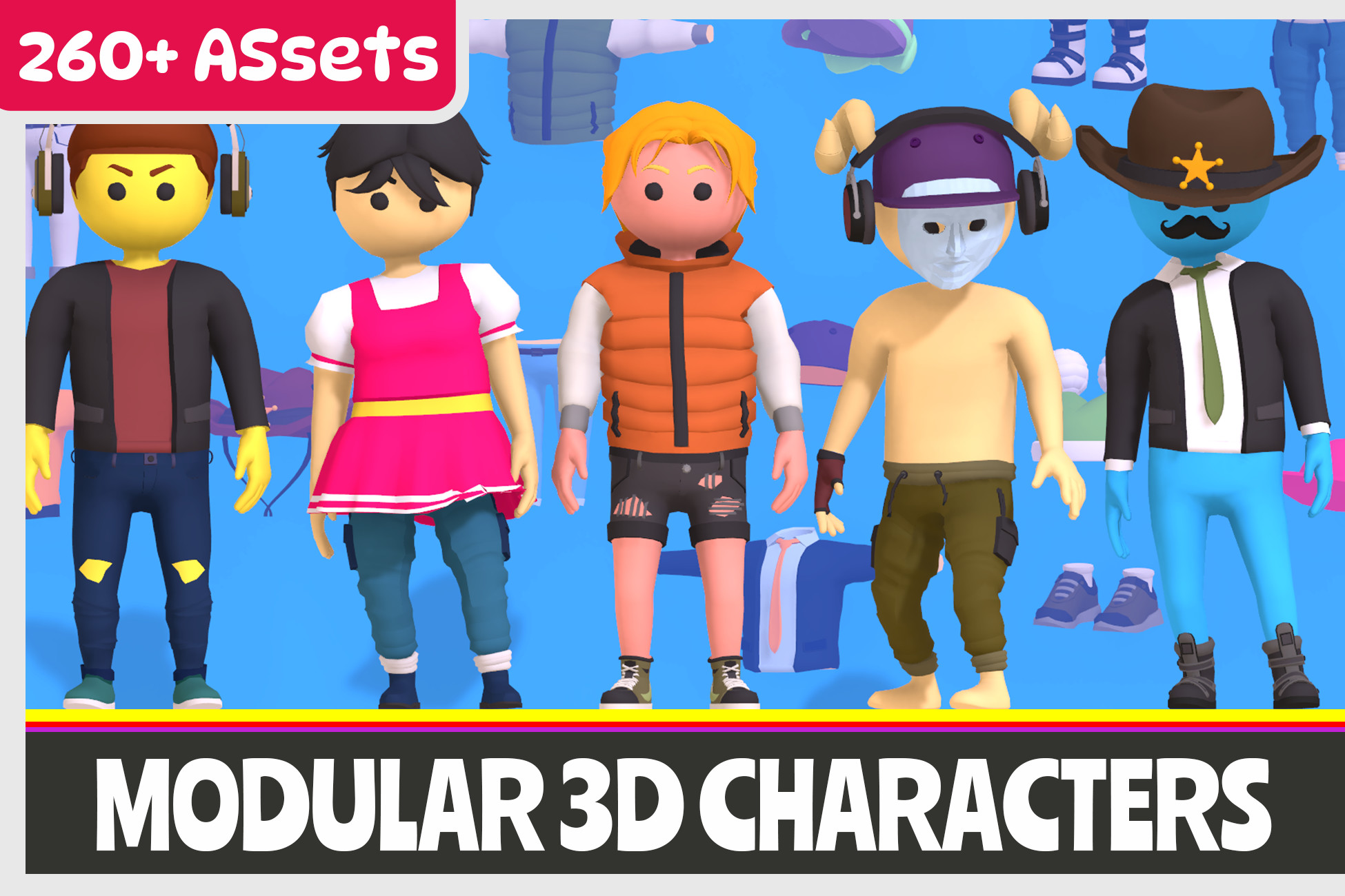 Modular 3D City Characters Vol 2 | 3D Humanoids | Unity Asset Store