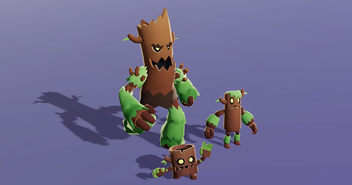 Treant Tree Forest Evolution Pack Cute Series | 3D 生物 | Unity Asset Store