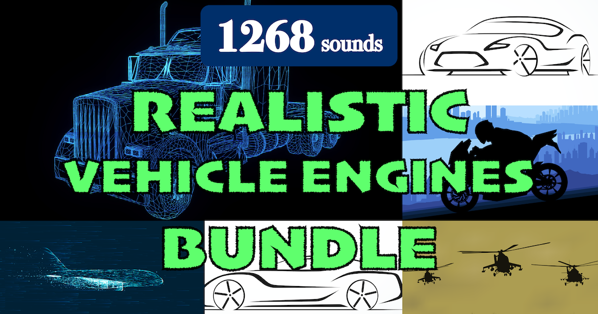 Realistic Vehicle Engine Sounds Bundle | Transportation Sound FX ...