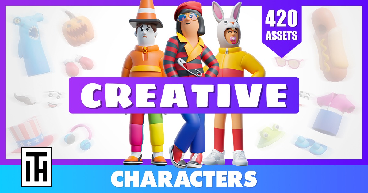 Creative Characters - Animated Low Poly 3D Models | 3D 人形角色 | Unity ...