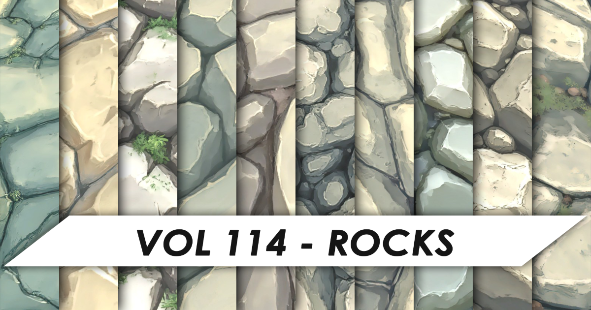 Stylized Textures - Vol 114 - Rocks | 2D Textures & Materials | Unity ...
