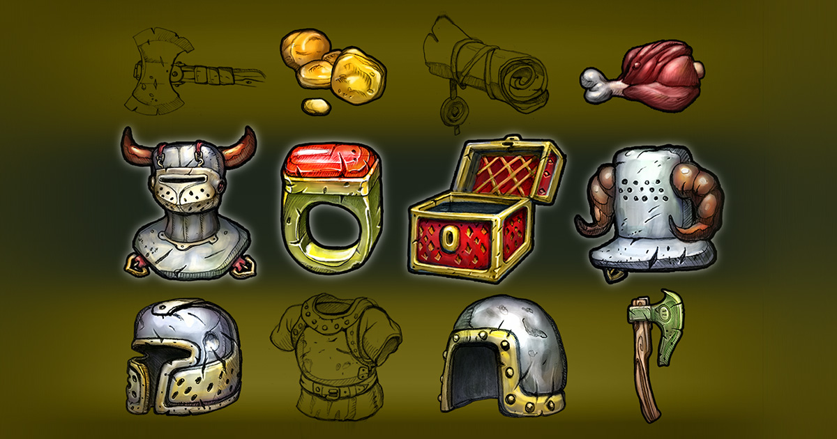 Knight Equipment. Armor. Arms. Loot. | 2D 图标 | Unity Asset Store
