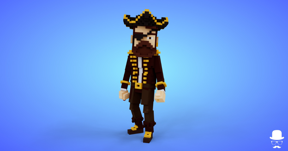3D Voxel Model - Pirate Character | Characters | Unity Asset Store