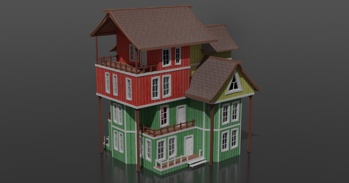 Large Cartoon House | 3D Fantasy | Unity Asset Store